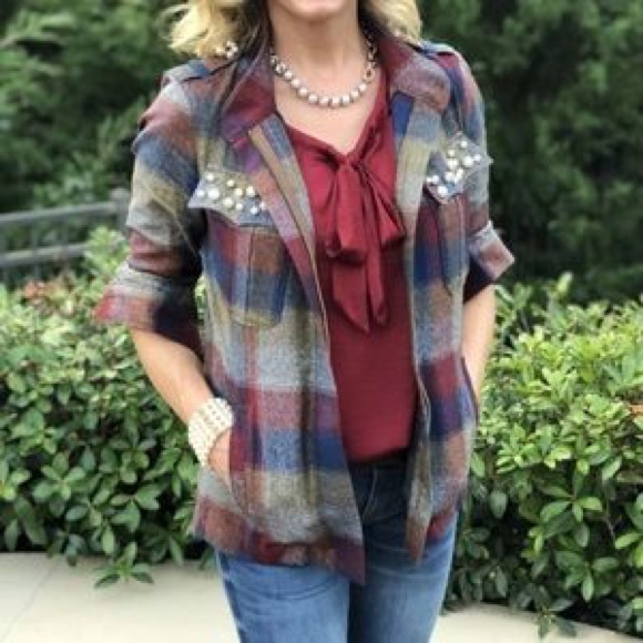 CAbi | Jackets & Coats | Cabi Collage Jacket M | Poshmark